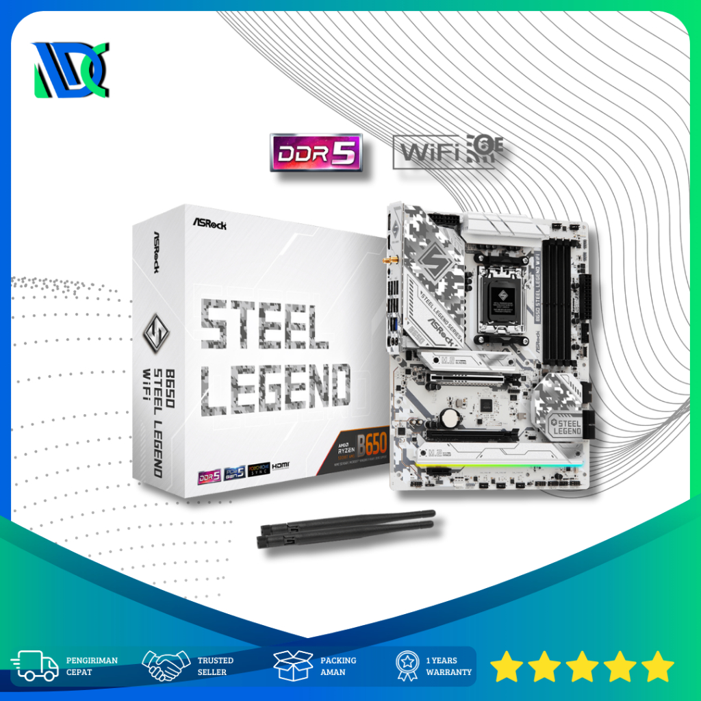 Jual Motherboard Asrock B650 Steel Legend WiFi Mobo AMD Socket AM5 ...