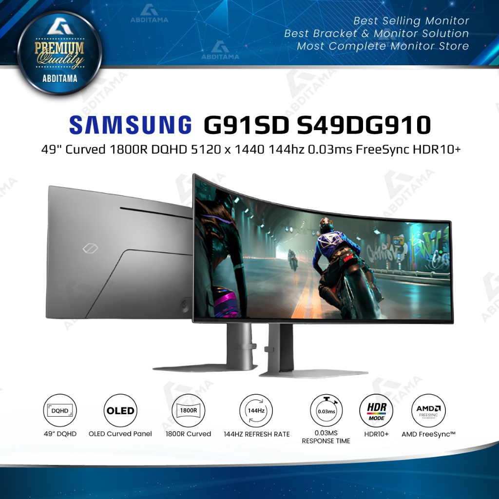 Jual Monitor OLED Samsung Odyssey G9 G91SD S49DG910 49" Curved 1800R ...