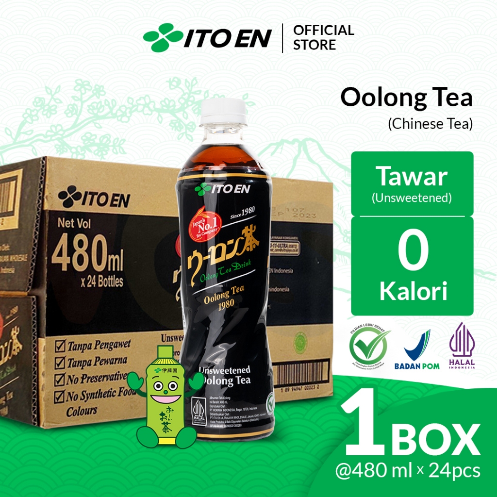 Jual ITO EN Oolong Tea No Sugar 480ml isi 24 pcs - 1 Box / 1 Ctn / 1 Dus | Shopee Indonesia