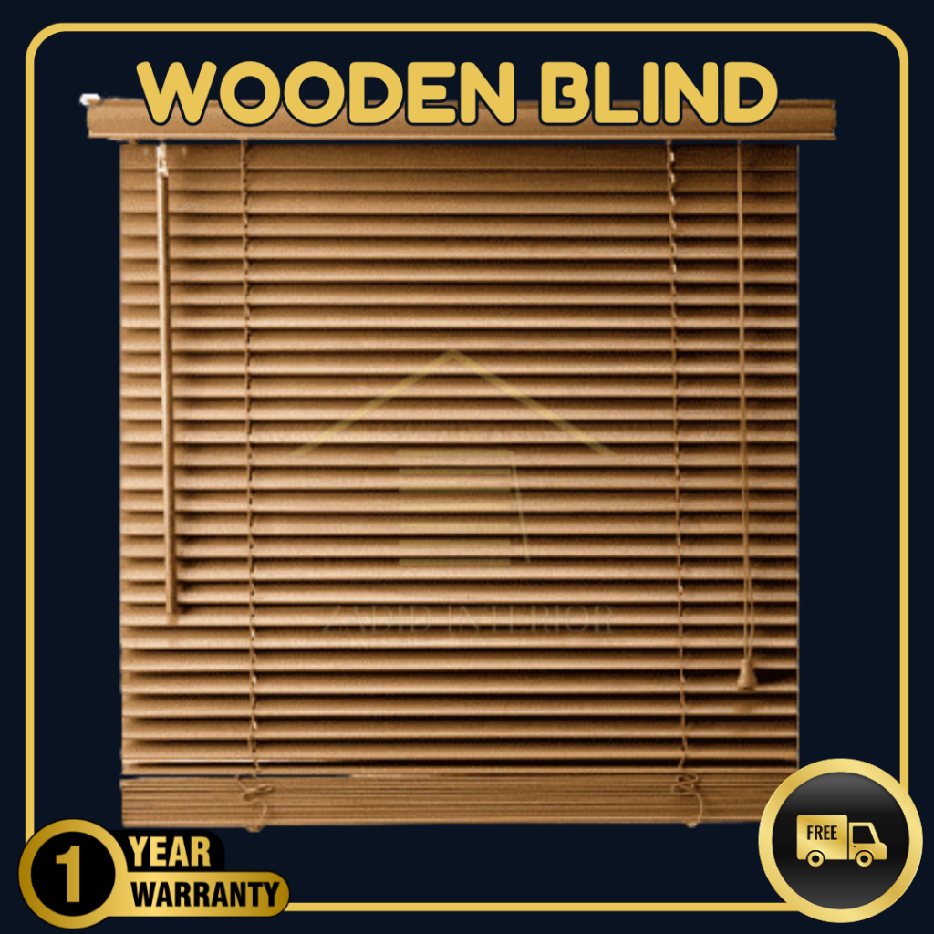 Jual Wooden Blind Tirai Kayu - Horizontal Venetian Blind Wood Kayu ...