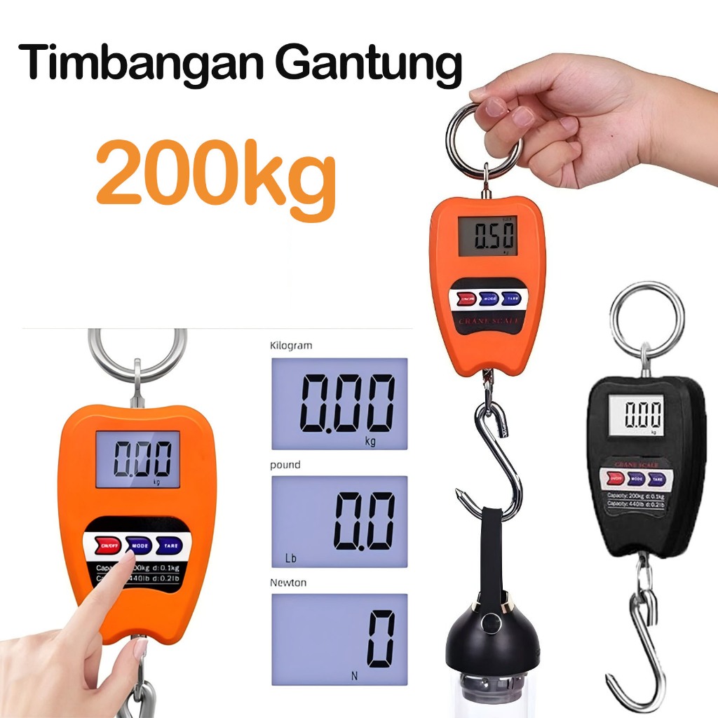 Jual Timbangan Gantung besi 50kg 100kg dan 200kg Hanging Scale digital ...