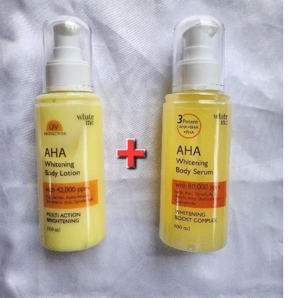Jual 100ml WHITE INC AHA Body Serum to Whitening and Body Lotion Badan ...