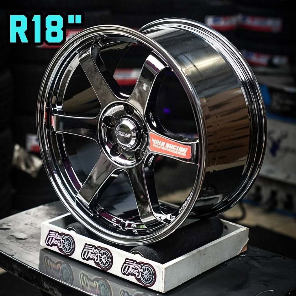 Jual Velg Mobil Racing Volk Rays TE37sl BLACK CHROME R18” PCD 5x114 Lebar 8.5 ET 42 Warna Black ...