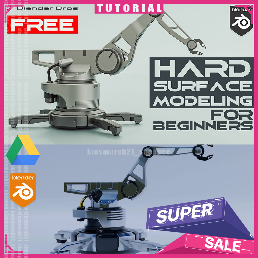 Jual Blender 3D - Blender Bros - Hard Surface Modeling Jumpstart 3D Blender Tutorial | Shopee ...