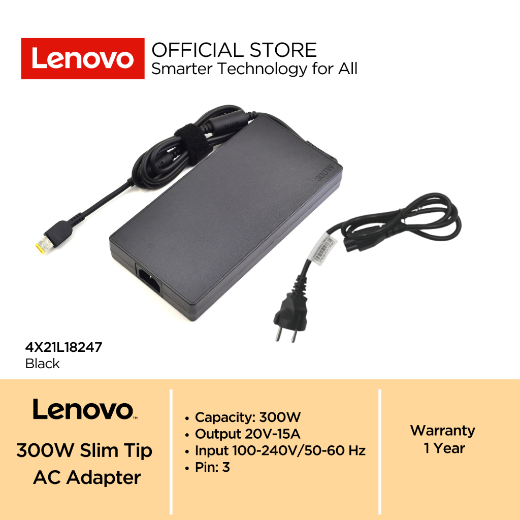 Jual Lenovo Adapter 300W Slim Tip AC 3Pin Output 20V = 15A Charger ...