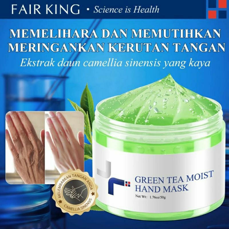 Jual Fair King Green Tea Moist Repair Hand Mask Moisturizing Deeply ...