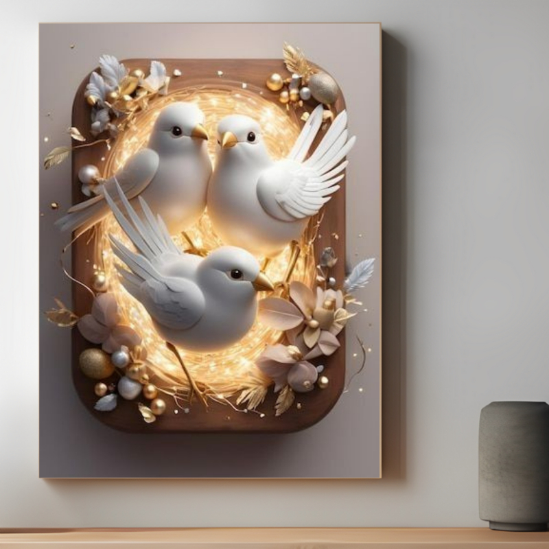 Jual Poster Burung Merpati Hiasan Dinding Dari Bahan Papan MDF Gb35 ...