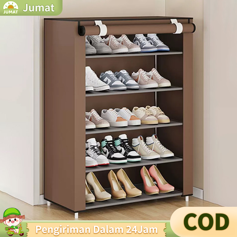 Jual COD Rak Sepatu Portable 6 Susun Rak Portable Multifungsi Shoes ...