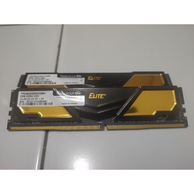 Jual 2nd RAM Team Elite 2x8GB DDR4 PC25600 3200Mhz | Shopee Indonesia