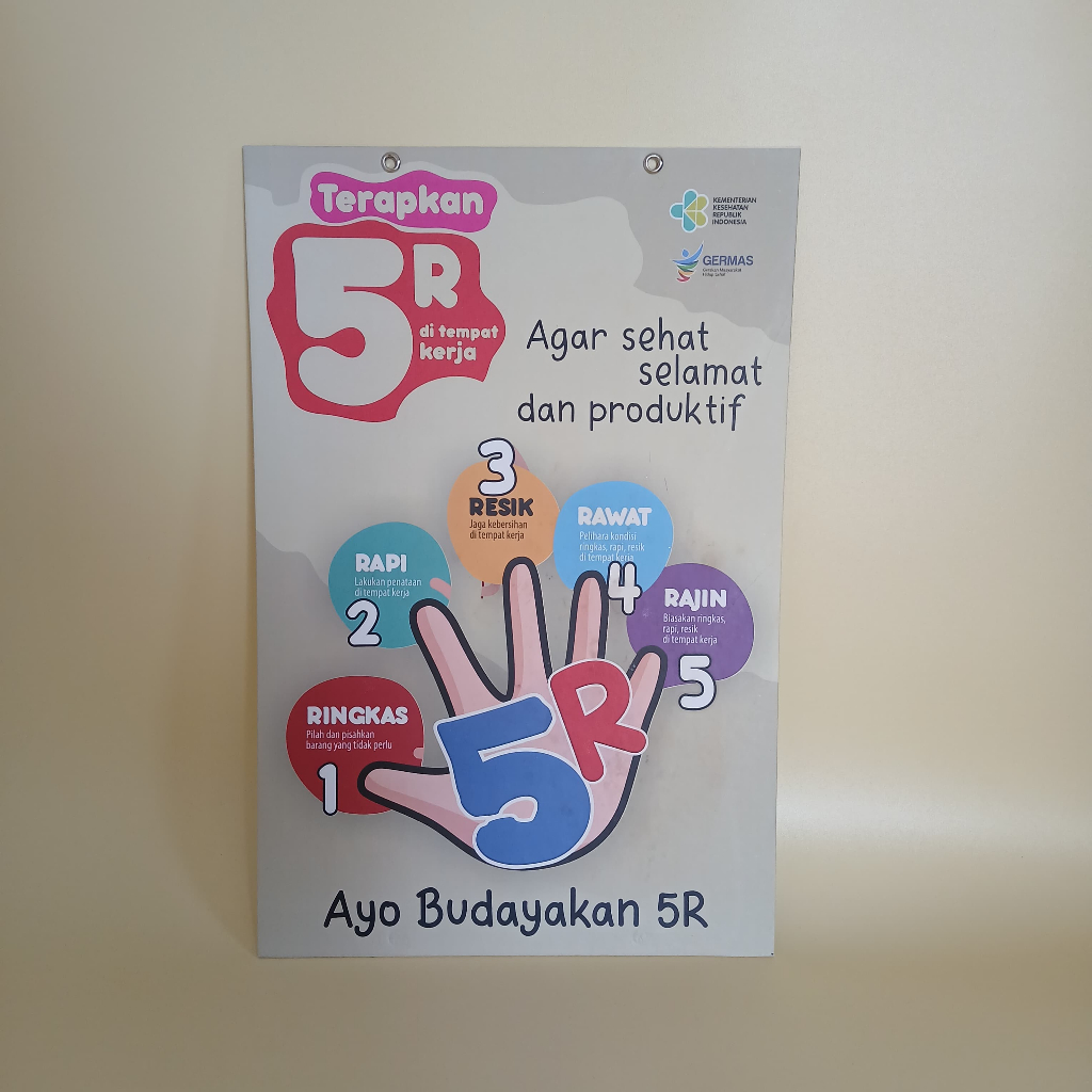 Jual Hard Poster Terapkan 5R Di Tempat Kerja- Hard Poster Ayo Terapkan ...