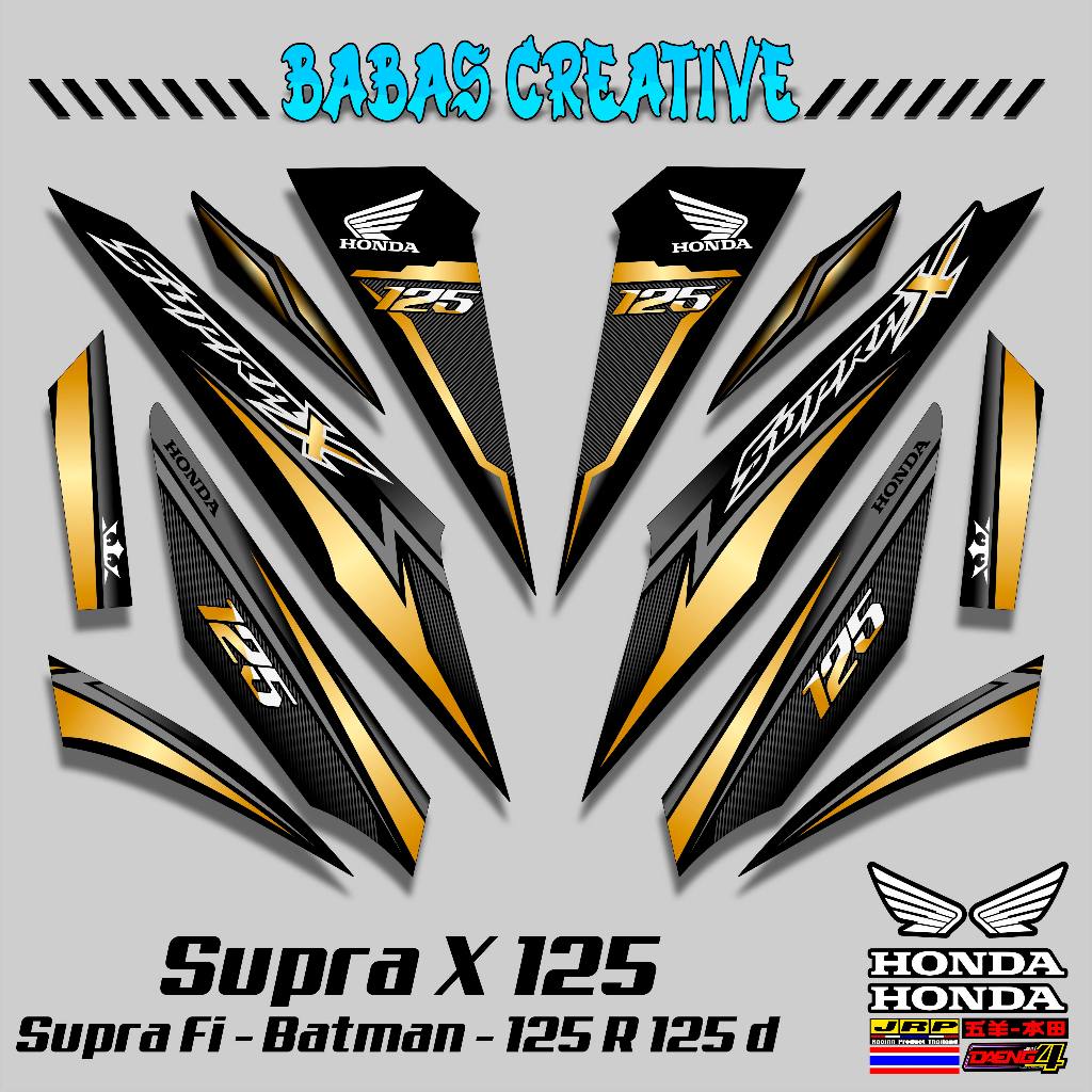 Jual STRIPING HONDA SUPRA X 125 fi MOTIF X100 STIKER SUPRA X BATMAN ...