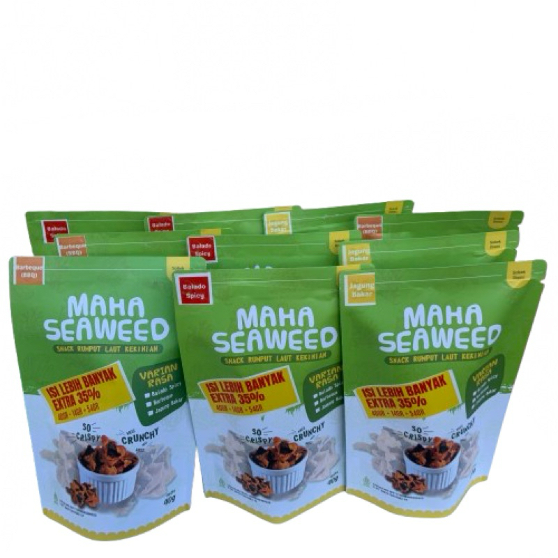 Jual (PAKET ISI 10 BKS) Mahaseaweed Keripik Rumput Laut berbahan dasar ...