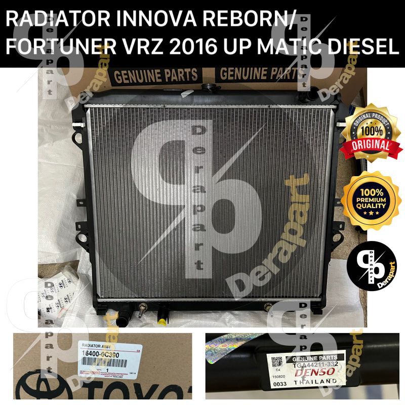 Jual RADIATOR ASSY INNOVA REBORN DIESEL/ FORTUNER VRZ 2016 UP MATIC A/T ...
