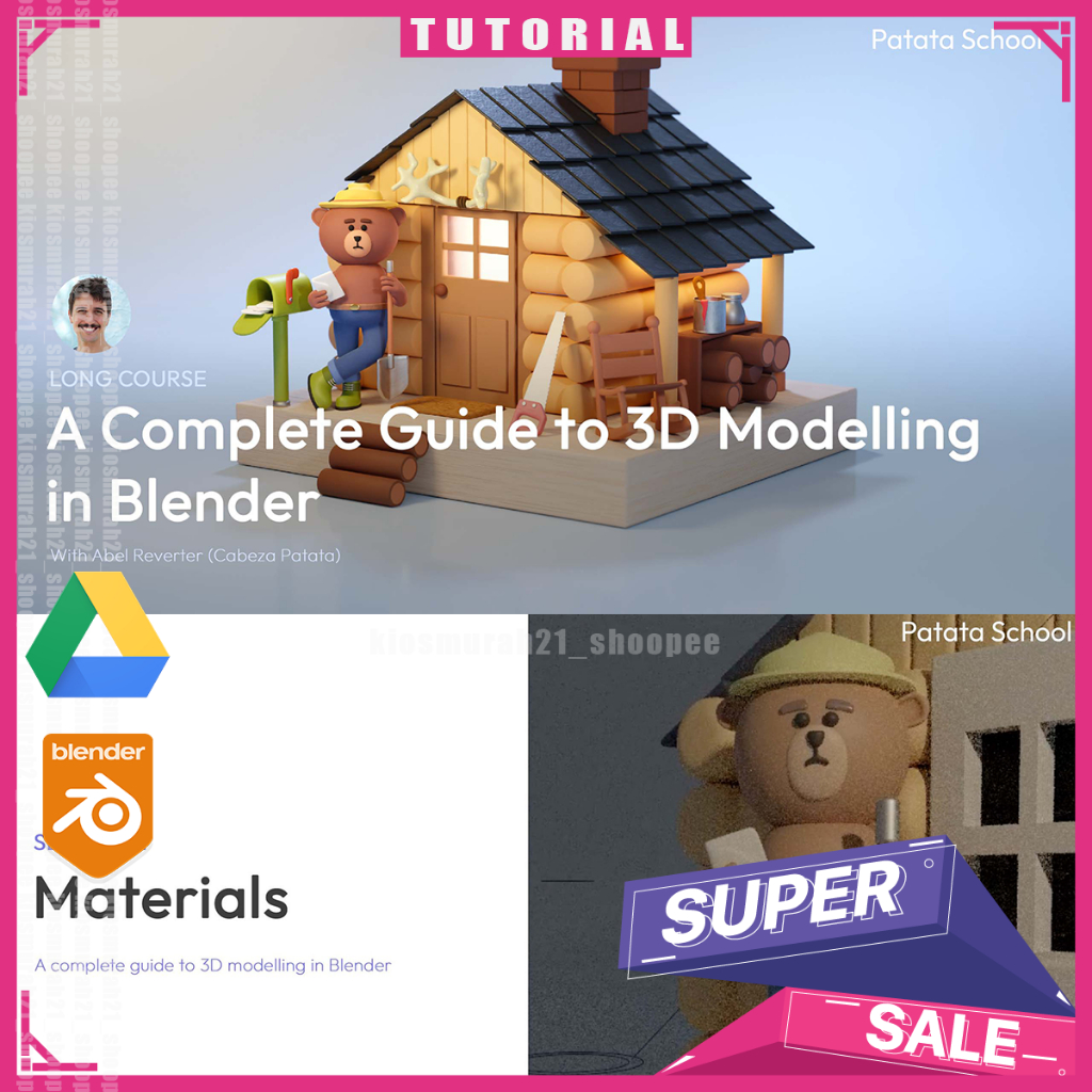 Jual Blender 3D - Patata School - A Complete Guide to 3D Modelling in Blender 3D Blender ...