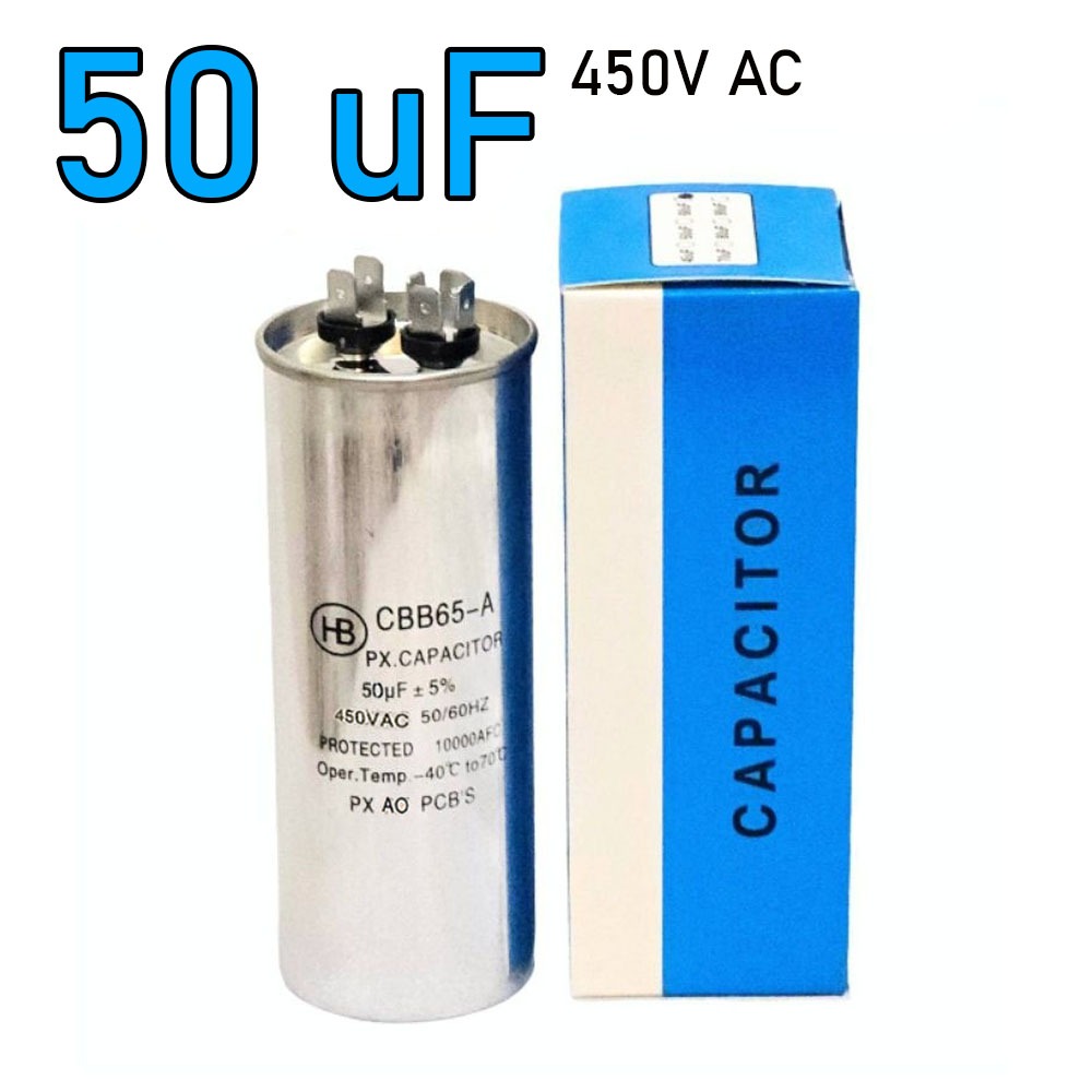 Jual CBB65 50 uF Motor Capacitor 450V AC Start Capacitor untuk AC dan Kompresor | Shopee Indonesia