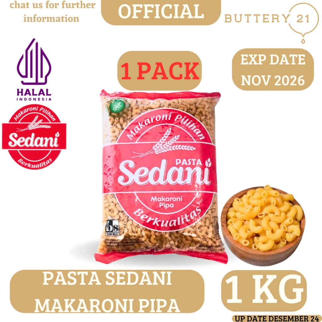 Jual PASTA SEDANI MAKARONI PIPA 1 KG/MAKARONI SEDANI/MAKARONI | Shopee ...
