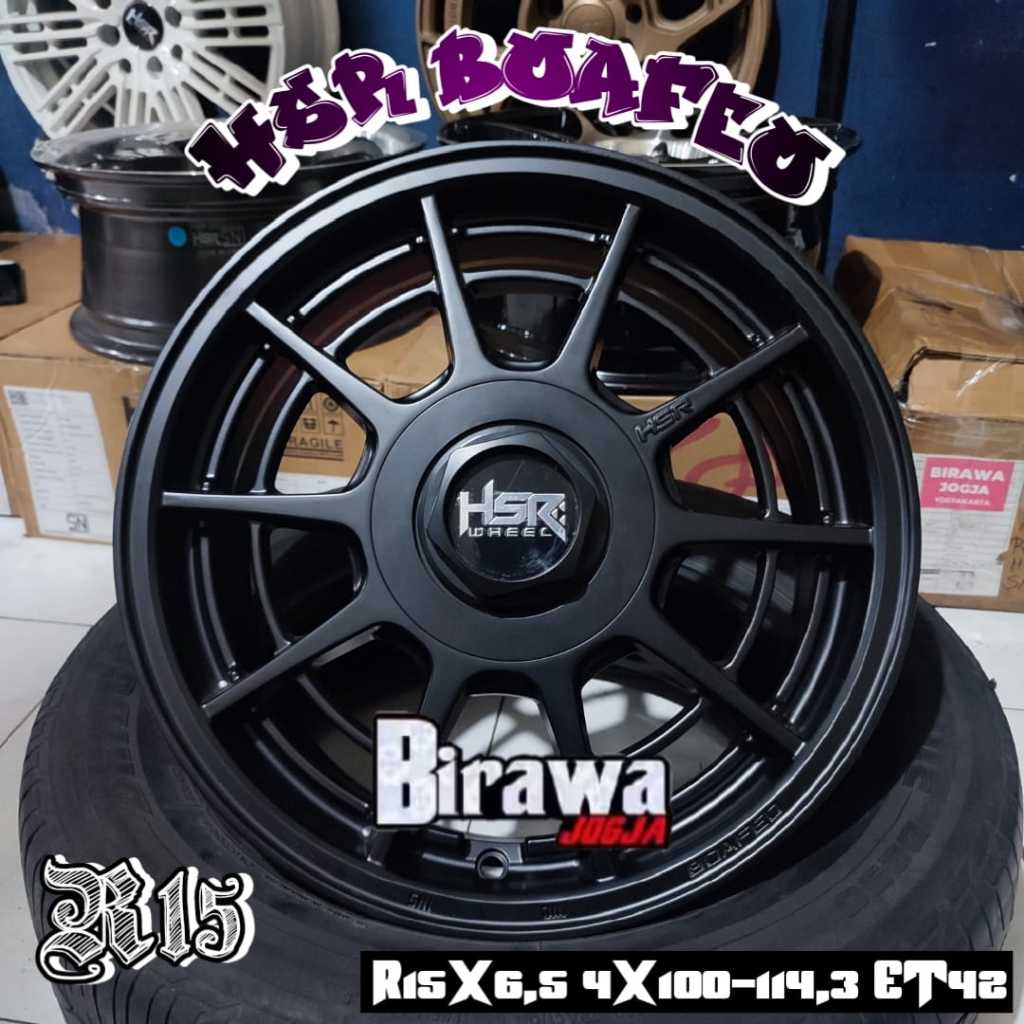 Jual Velg BOAFEO HSR racing Ring 15 lebar 6,5 lubang baut 8x100-114,3 ...