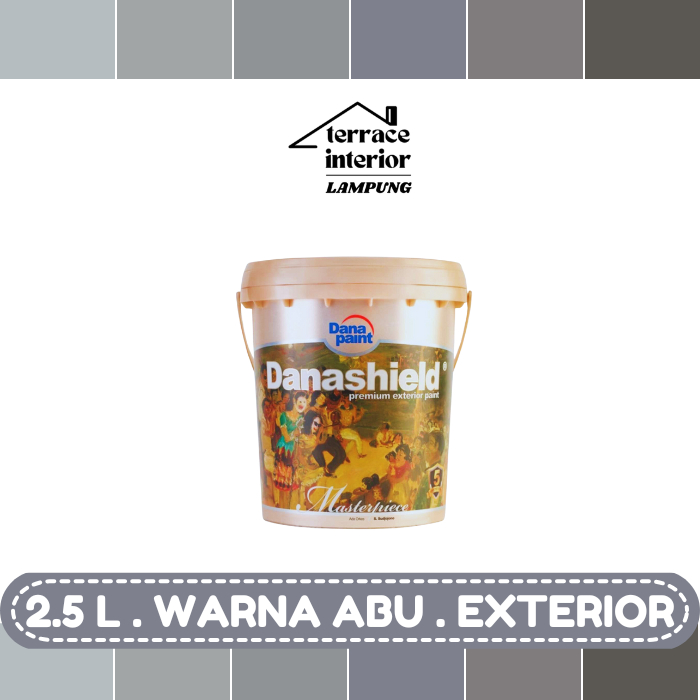 Jual Cat Tembok Exterior Danapaint Danashield Warna Abu 2.5 L | Shopee ...
