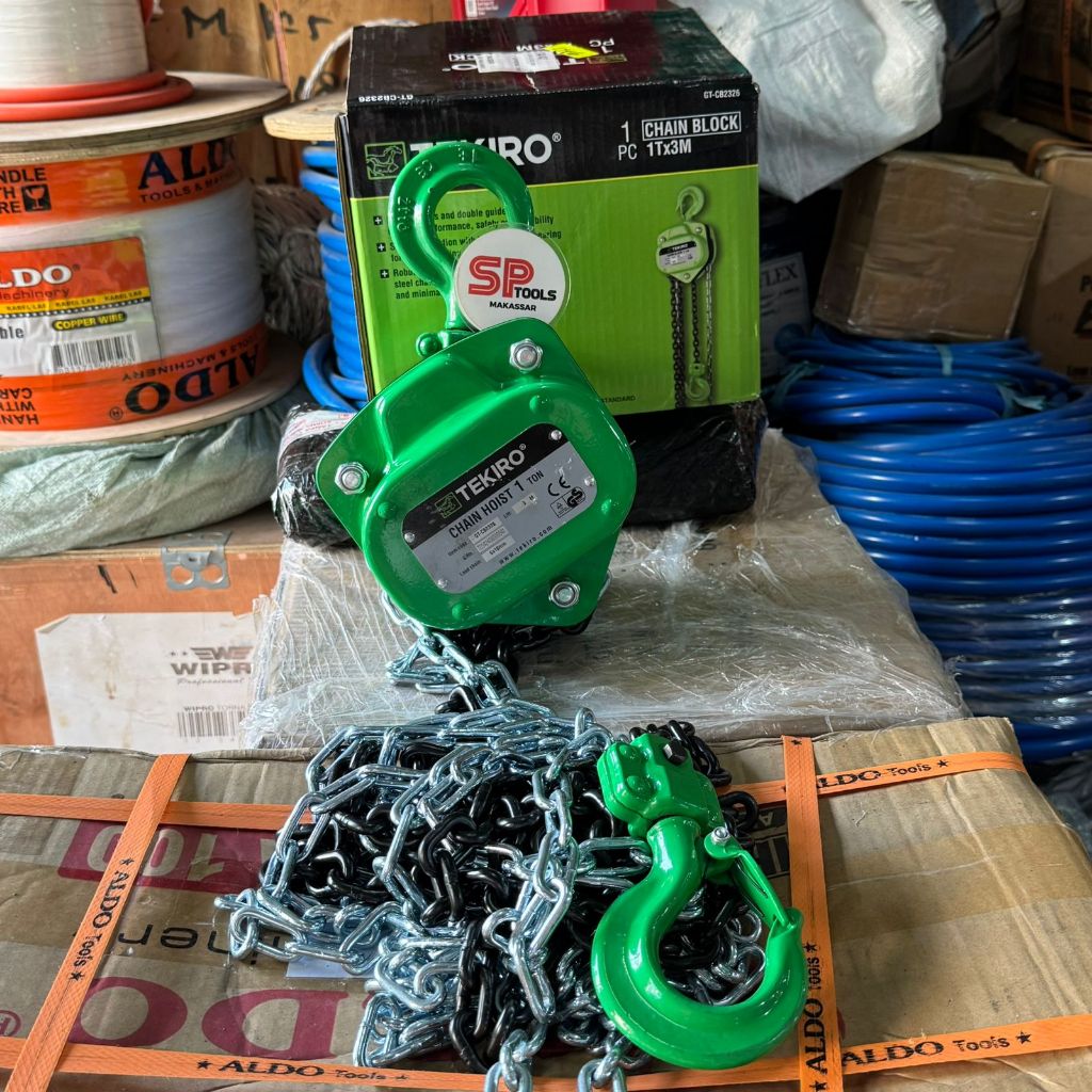 Jual CHAIN BLOCK / CHAINBLOCK / TAKEL / KATROL RANTAI 1 TON X 3 METER ...