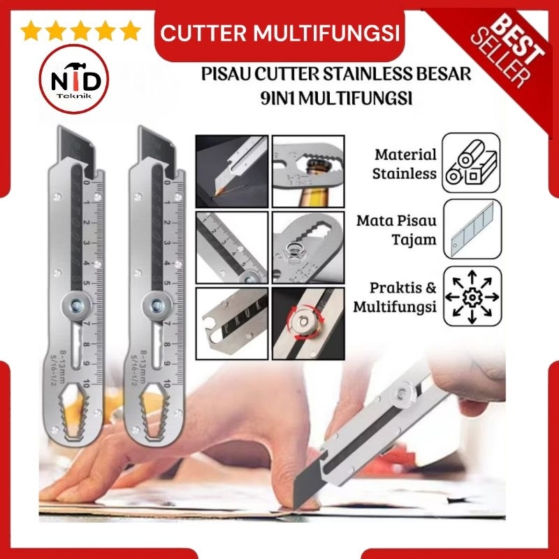 Jual Cutter 9 in 1 Cutter multifungsi Cuter murah 9 in 1 / Kater ajaib ...