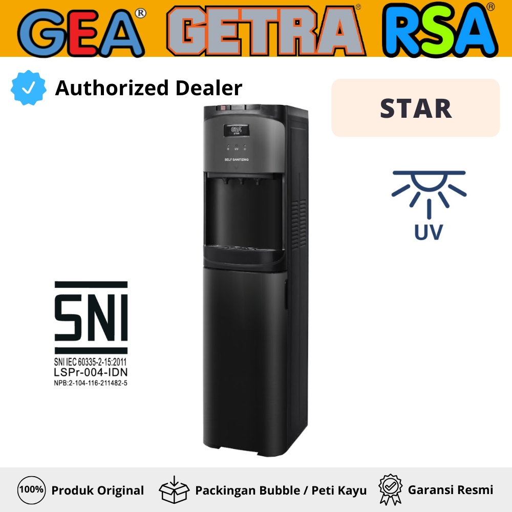 Jual GEA STAR UV Dispenser Star Galon Bawah Panas Normal Dingin ...
