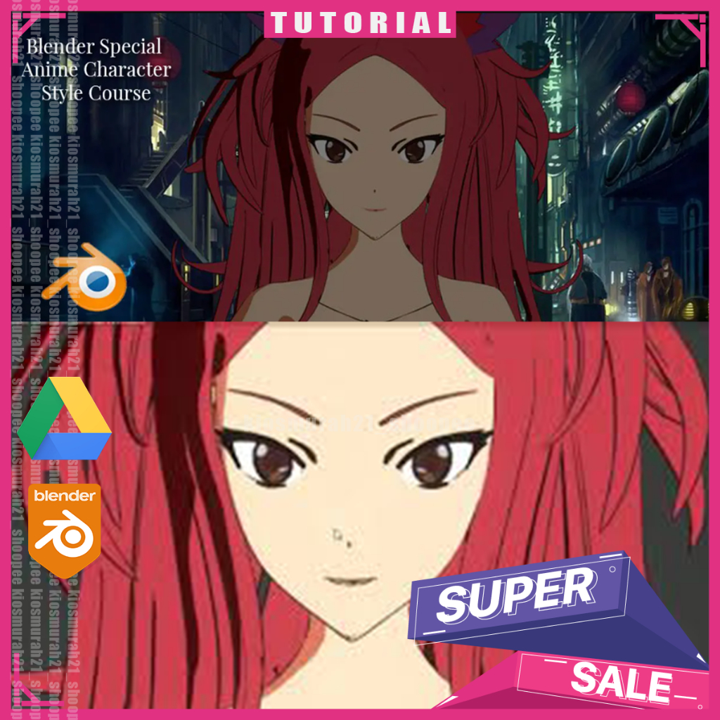Jual Blender 3D - Blender Special - Anime Character Style Course (2021 ...