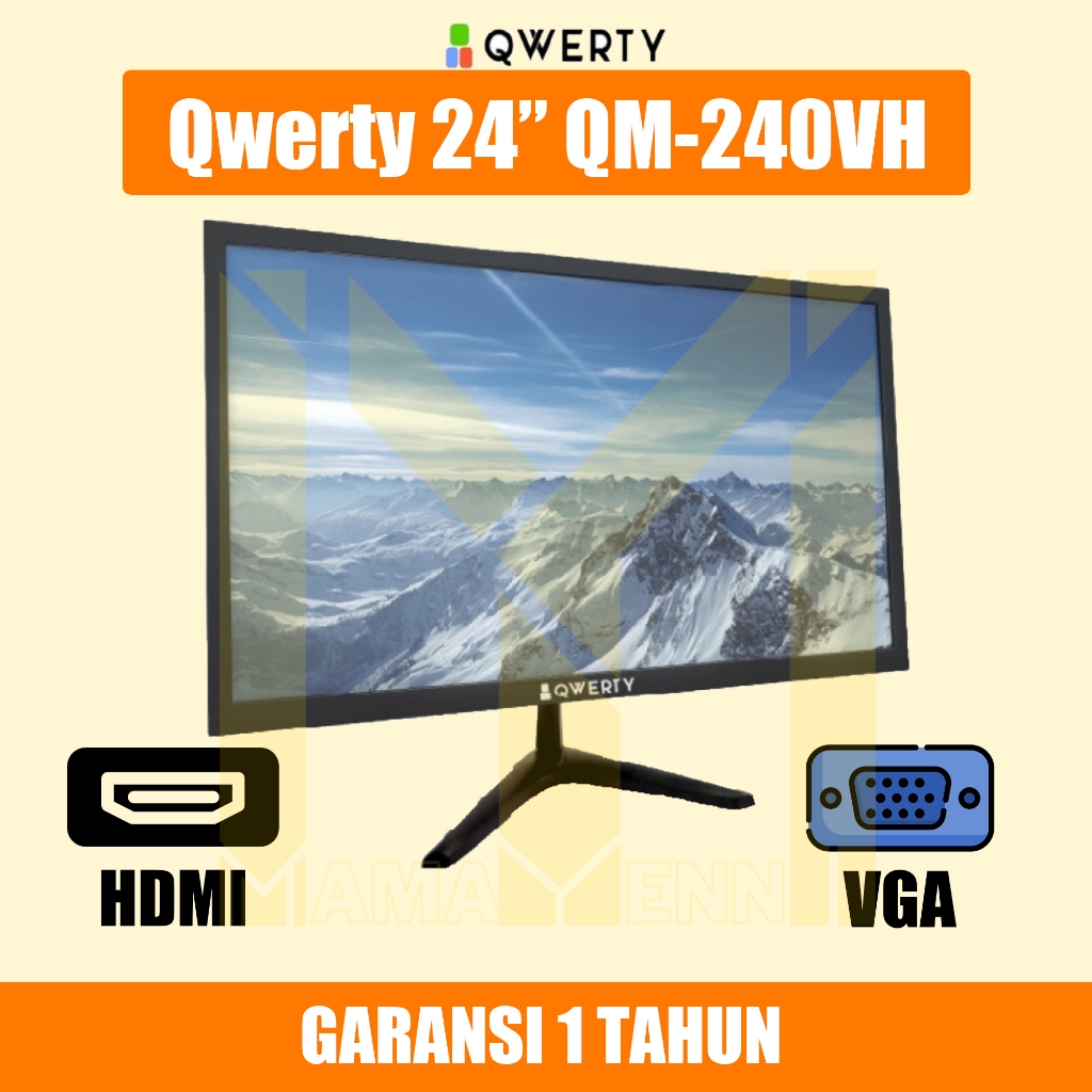 Jual Monitor Qwerty 24" QM-240VH LED IPS Full HD (1920x1080) 3ms 75Hz ...
