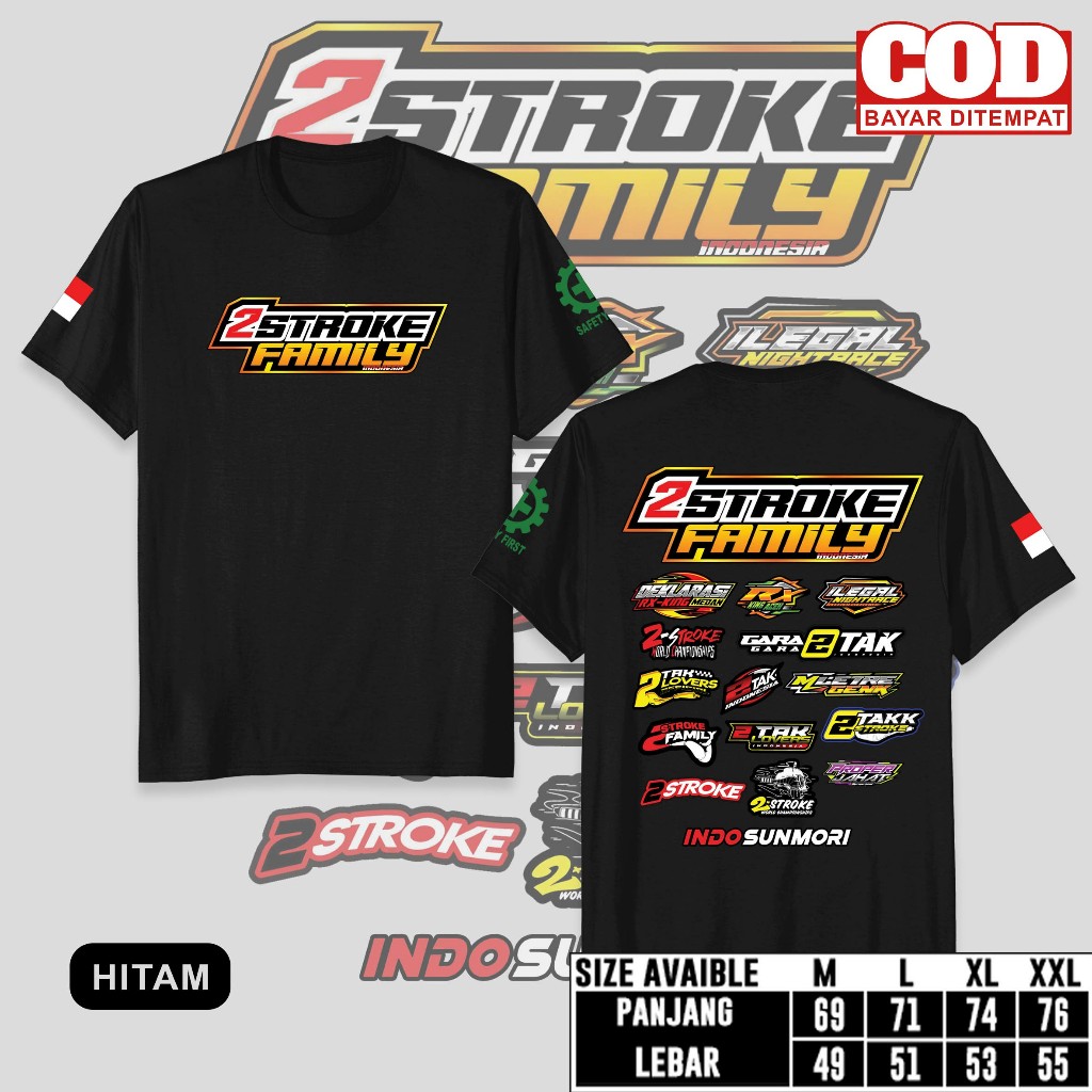 Jual Tshirt Kaos 2 Stroke v2 Family Kaos Racing Original Kaos Kece ...