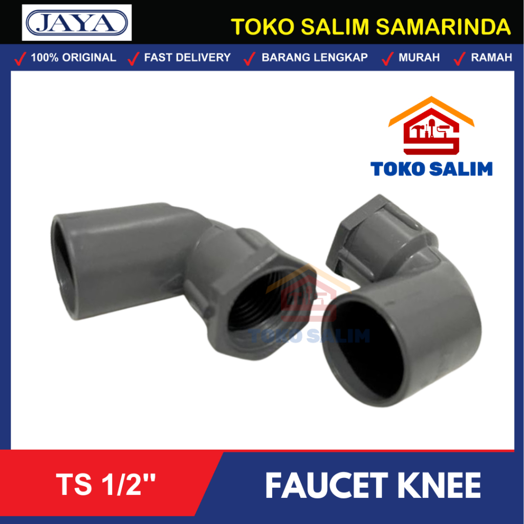 Jual Faucet Knee TS 1/2" / Elbow Drat Dalam TS 1/2" PVC Jaya | Shopee Indonesia