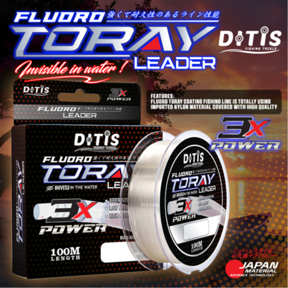 Jual [100M] DITIS FLUORO LEADER TORAY JAPAN MATERIAL HIGH KNOT STRENGHT QUALITY | Shopee Indonesia