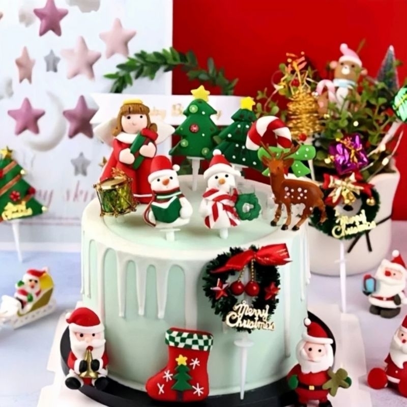 Jual topper cake kue natal christmas dekorasi | Shopee Indonesia
