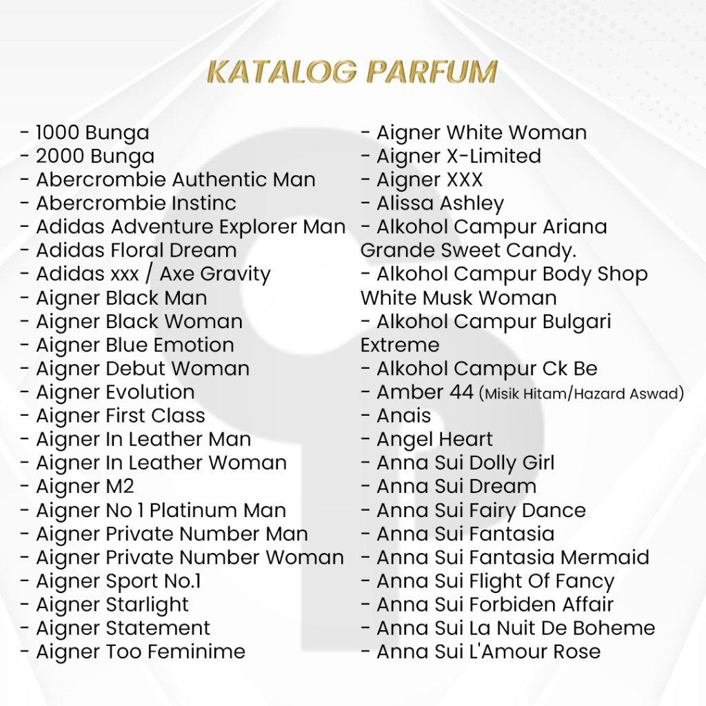 Jual LIST PARFUM | Shopee Indonesia