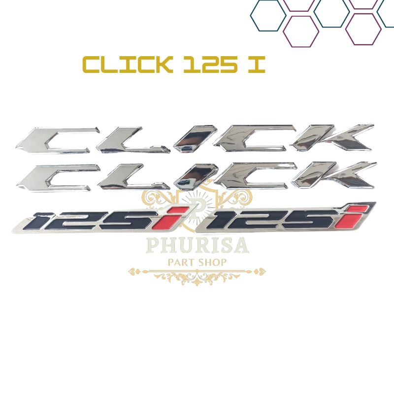 Jual EMBLEM LOGO TIMBUL CLICK 125i 3D KANAN KIRI / LOGO TIMBUL CLICK ...