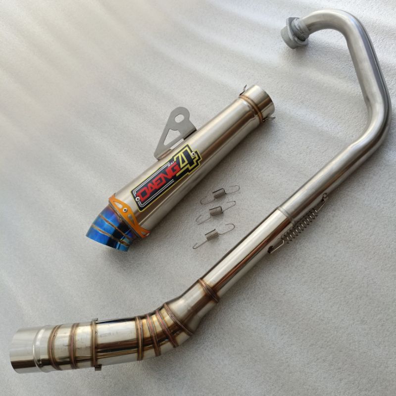 Jual Daeng sai4 Exhaust Conical Open Specs pipe 1set Big Elbow Tmx 125 ...