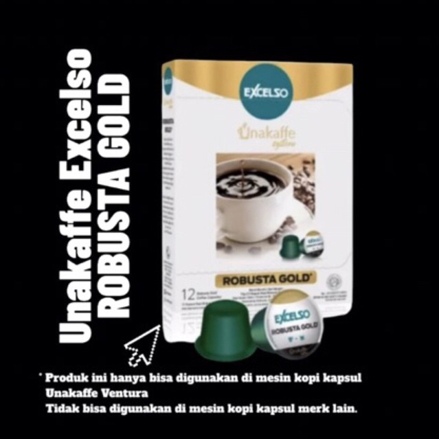 Jual Kopi kapsul excelso Unakaffe -Robusta gold | Shopee Indonesia