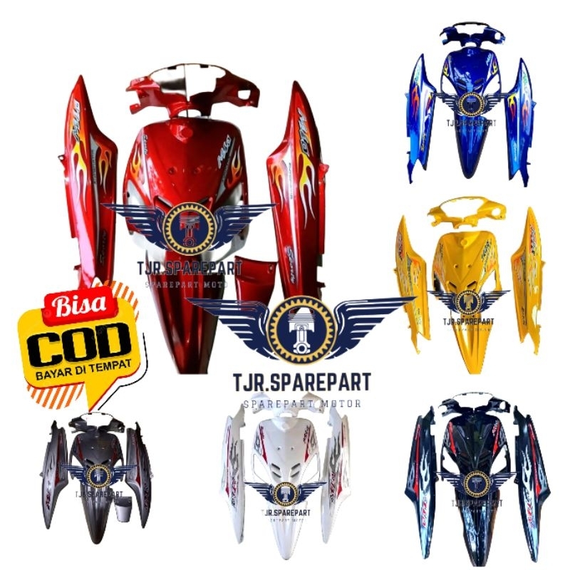 Jual Fullset Full Body Halus Plus Striping Yamaha Mio Sporty Warna ...