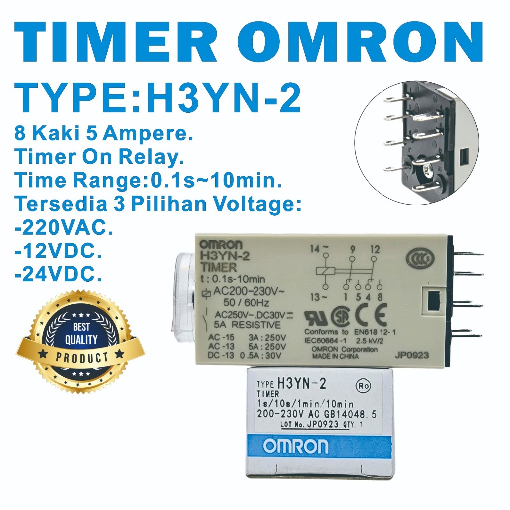 Jual TIMER OMRON H3YN-2 8PIN 220VAC | Shopee Indonesia