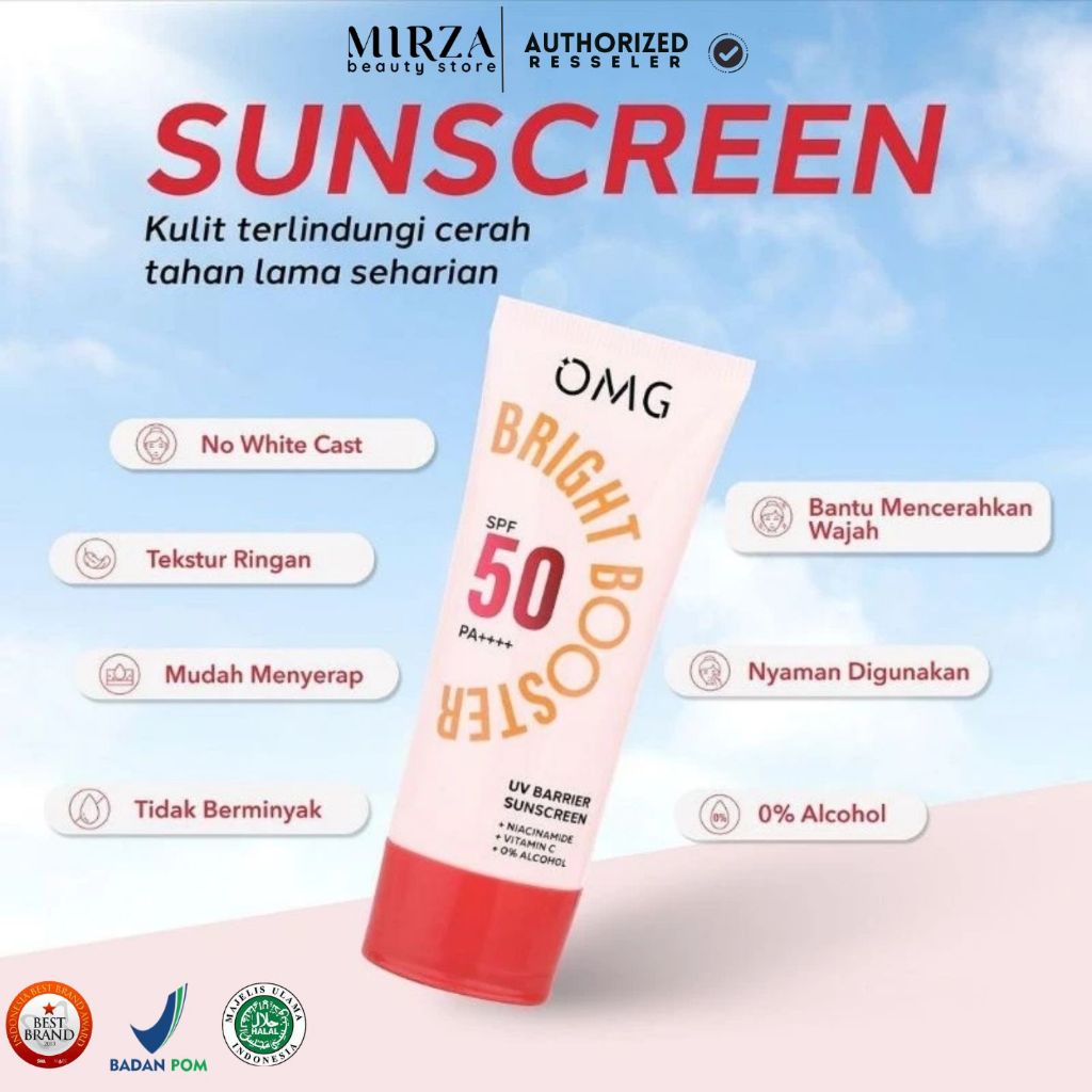Jual OMG UV BARRIER SUNSCREEN SPF 50PA++++ 25ML | OMG BRIGHT BOOSTER ...