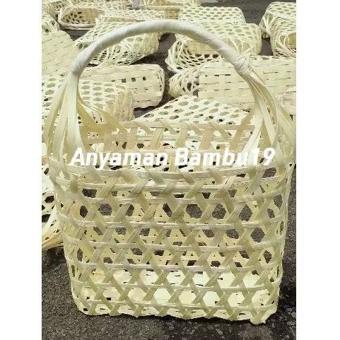 Jual Murah Isi 20 pcs !! Tas Keranjang Wadah Hampers Tahun Baruan Keranjang Anyaman Bambu Uk ...