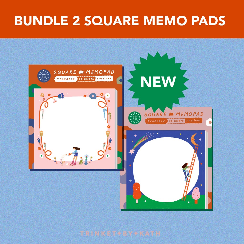 Jual Bundle Square Memopad / Notepad / Notes / Memo - Trinket by Kath ...