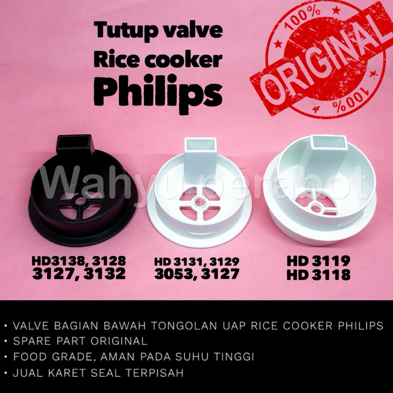 Jual Valve Philips Uap Rice Cooker / Tutup Valve Uap Philips HD3118 ...