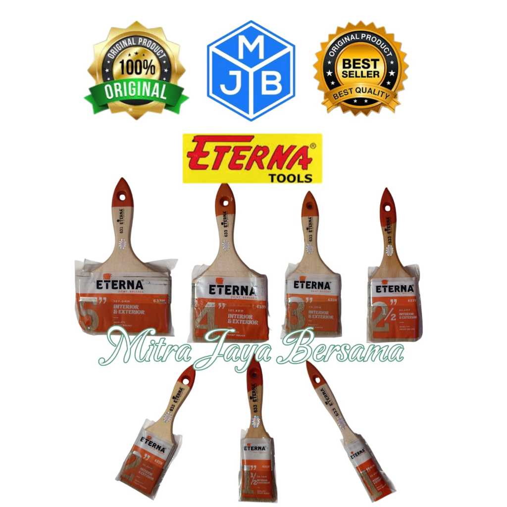 Jual Kuas Cat Minyak Air Eterna Tipe 633 Tembok Dinding Satuan/Pcs ...