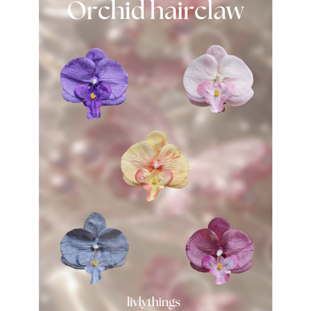 Jual ORCHID HAIRCLAW/HAIRCLIP jedai anggrek jepit rambut | Shopee Indonesia