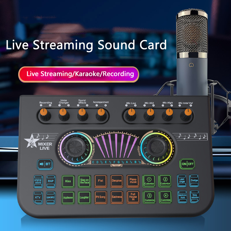 Jual Soundcard Mixer Audio External Sound Card Live Bluetooth Digital ...