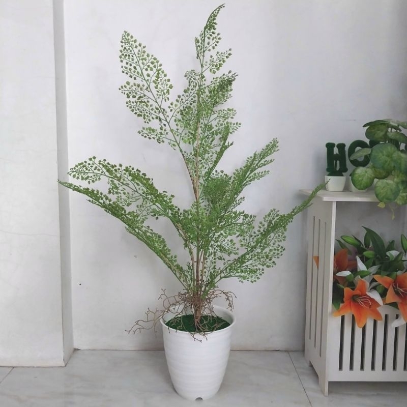 Jual Pakis Fern Artificial 95cm plus Pot | Shopee Indonesia