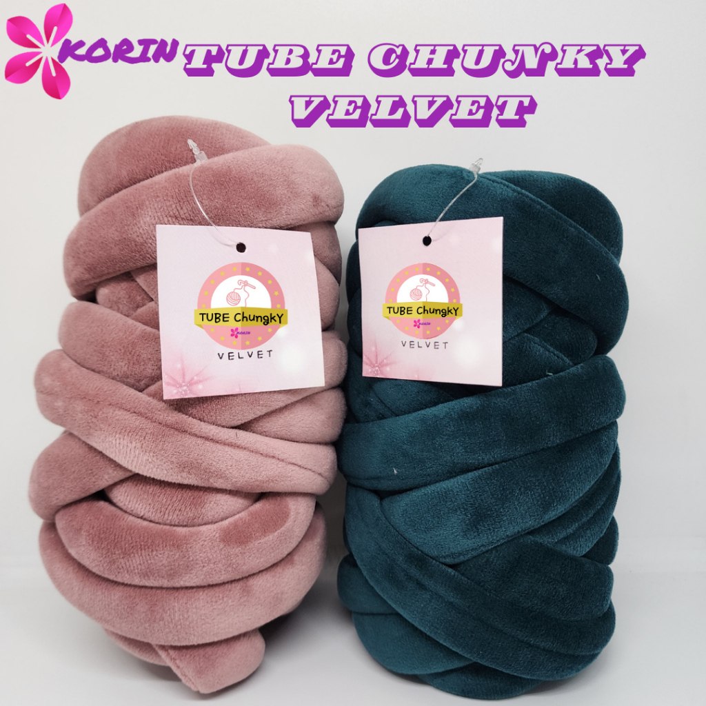 Jual Benang Rajut Tube Chunky Velvet / Chunky Yarn / Bludru /Chunky ...