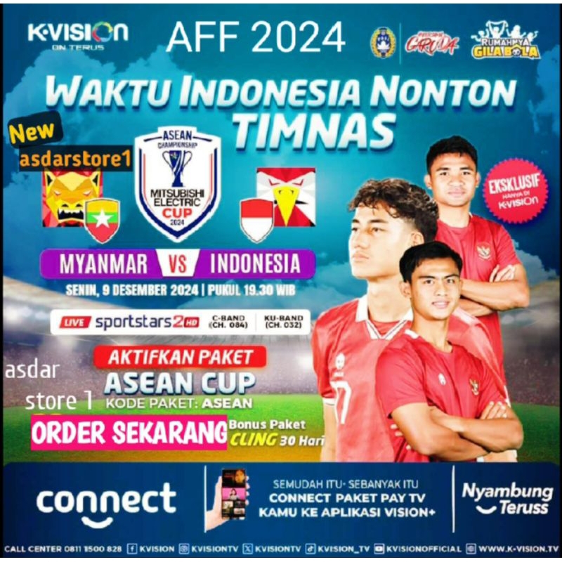 Jual @dstore1 PAKET TIMNAS AFF 2024 paket k vision langsung aktif ...