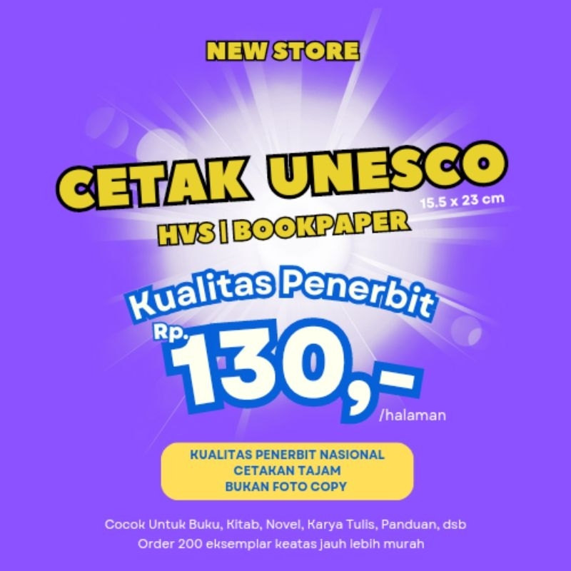 Jual Cetak Buku Unesco, buku, novel, Kitab, Bahan Ajar | Hitam Putih ...