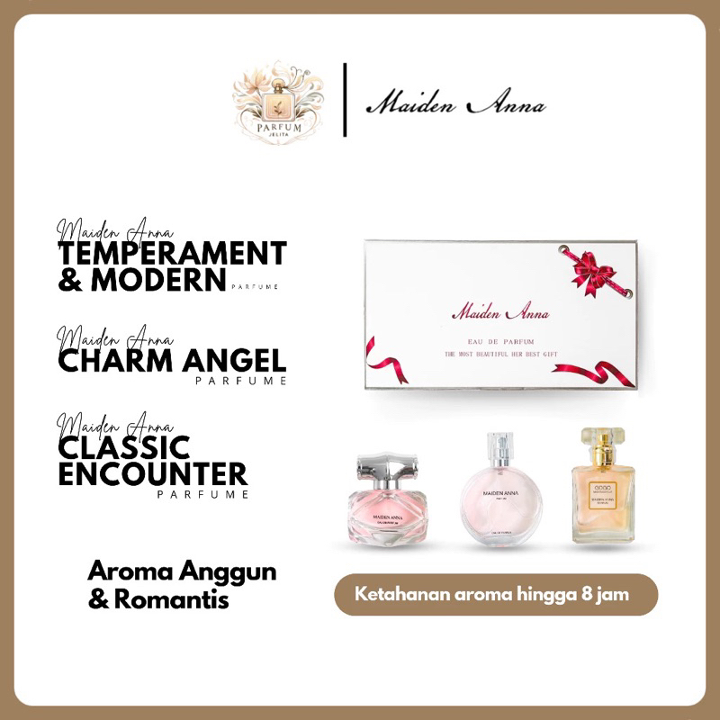 Jual PARFUM WANITA MAIDEN ANNA 3IN1 EDP ELEGANT PARTY 30ML | Shopee Indonesia