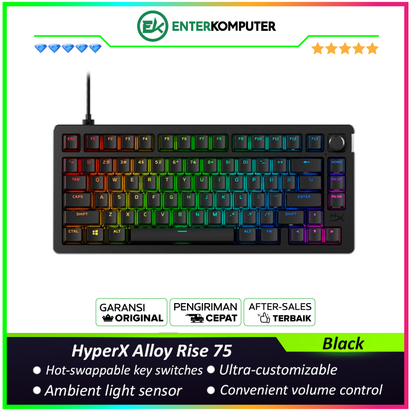 Jual HyperX Alloy Rise 75 Mechanical Gaming Keyboard | Shopee Indonesia